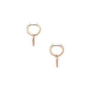 Kate Spade New York Yours Truly Pave Heart Drop Earrings, rose gold, Medium