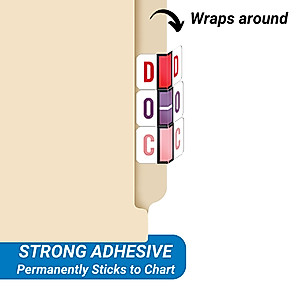 Doctor Stuff - File Folder Labels, Alphabet Letter D, Ringbook Sheets, POS 3400 - POAM Series Compatible Alpha Stickers, Red, 15/16" x 1-5/8", 240 Labels per Pack