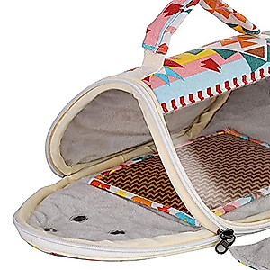 Bird Carrier Bag Small Pet Portable Breathable Outgoing Bag for Parrot Budgie Parakeet Cockatiel Conure Lovebird Finch Canary Amazon Hamster Mice Rat Chinchilla Guinea Pig Squirrel (Pink Ethnic)