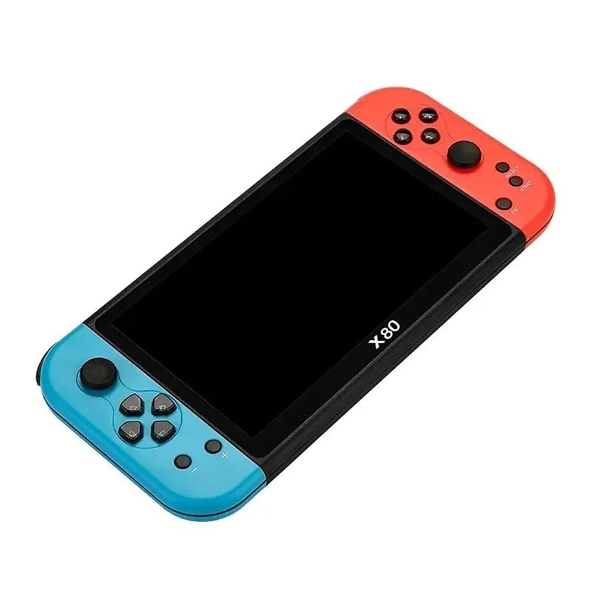 New X80 bluered Handheld Game Console 16gb Build in Many Games 7 inch HD Output Retro Game Cheap Children's Gifts Support TV Playing Games Gameboy Birthday Gift for Kids Adults