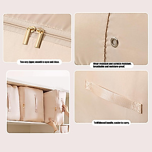 Ultra Space Saving Self Compression Organizer,Blanket Organizers And Storage,Space Bags, Organizer Bags for Comforters,Clothes,Winter Clothes Storage (Gray, L(54 * 42 * 30CM))