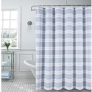 Dainty Home Bathroom Shower Curtains - Blue Shower Curtain with Elegant Design - Luxury Washable Shower Curtains for Bathroom, Hotels