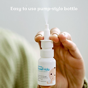NoseFrida Saline Spray by Frida Baby Saline Nasal Spray To Soften Nasal Passages For Use Before NoseFrida The SnotSucker (0.68 FL OZ)