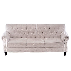 Swanna Plastic Thicker Clear Heavy-Duty Waterproof Sofa/Couch Cover - Protection Against Pets/Dog Clawing, Vinyl Sofa Slipover Furniture Protection for Storage and Moving (Sofa-1 Pack)