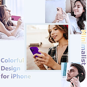 BossKiss Compatible with iPhone 13 Pro Max Case, Premium Liquid Silicone Case [Velvety Touch] [2 Pcs 9H Tempered Glass Screen Protector], Camera All-Round Protection Shockproof Kit Case,Neon Purple