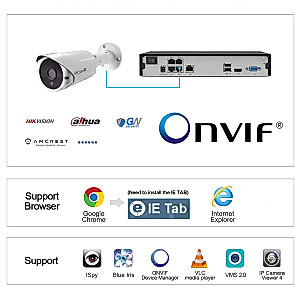 JideTech 5MP POE Outdoor IP Security Camera, 65ft IR Night Vision Motion Detection IP66 Waterproof