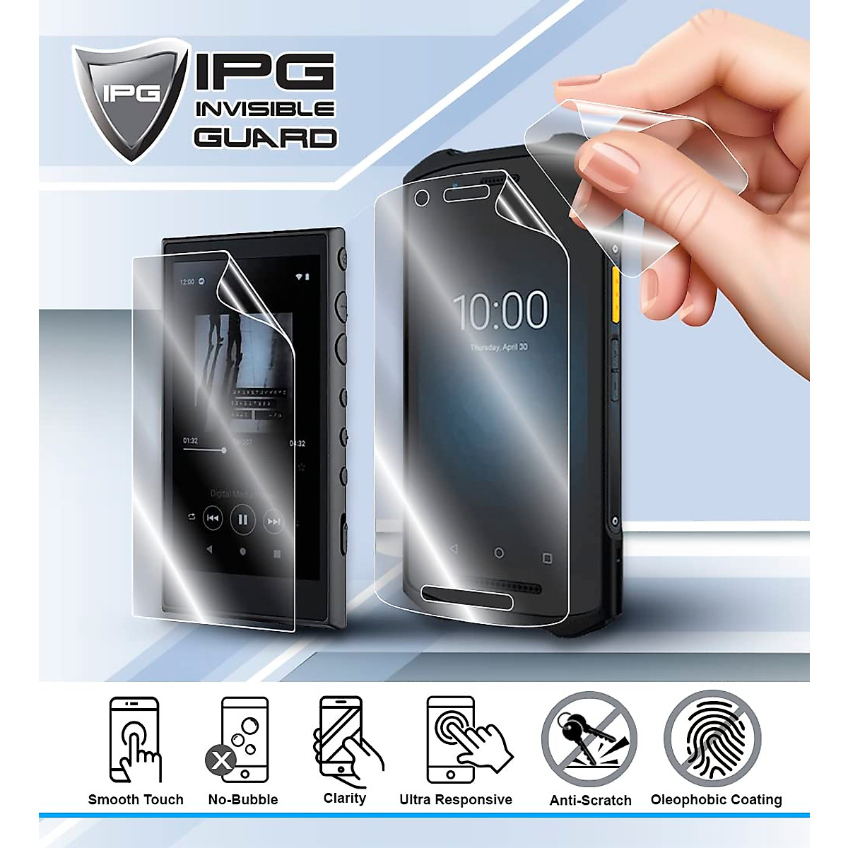 IPG For Uniden SDS100 Digital Handheld Police Scanner (2 Units) Screen Protector Hydrogel Invisible Ultra HD Clear Film Anti Scratch Skin Guard - Smooth/Self-Healing/Bubble -Free for SDS100