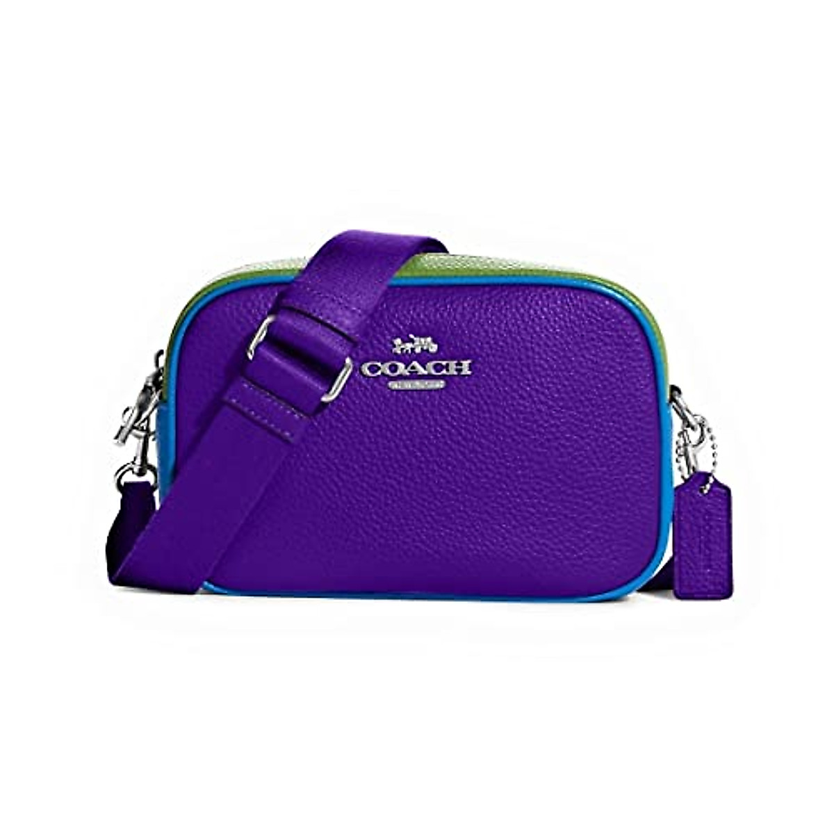 COACH Womens Mini Jamie Camera Bag In Leather (SV/Sport Purple Multi)