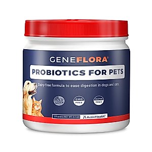 Geneflora Digestive Enzymes and Probiotics for Dogs, Cats, Rabbits and More to Boost Immunity, Relieve Allergies, Reduce Doggy Breath, Reduce Diarrhea and Gas, and Promote Regular Bowel Movements