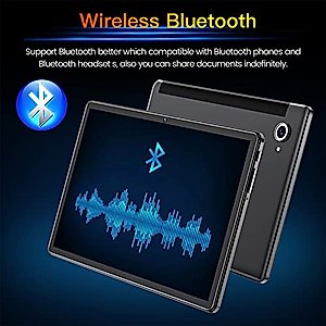 Tablet Android 10.0 Operating System 10.1-inch HD Display Quad Core Processor 2GB RAM and 32GB ROM TF Expansion Support Built-in WiFi Bluetooth GPS Tablet