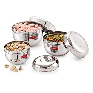 HAZEL Stainless Steel Container Set - 650 Ml, 3 Pieces, Silver