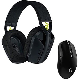 Logitech 991-000450 G Lightspeed G305 Mouse and G435 Full-Size Headset Wireless Gaming Bundle - 20 to 20000 Hz - 83.1 dB - 45 Ohm - Microphone Noise Canceling - Black (Renewed)