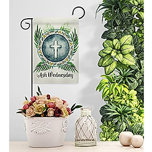 Breeze Decor Holy Ash Wednesday Garden Flag Religious Faith Hope Grace Peace Dove Christian Religion Easter House Decoration Banner Small Yard Gift Double-Sided, Made in USA