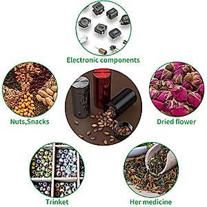 Portable Aluminum Storage Jar 3-Pack,Airtight Smell Proof Container , Metal Waterproof Small Bottle Multipurpose Container for Coffee & Teas, Herb Spices Container Screw-Top Lid Lock Odor