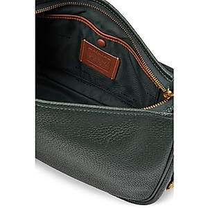 Coach Soft Pebble Leather Cary Crossbody Amazon Green One Size