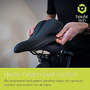 Delta Cycle & Home HexAir Peloton Seat Cushion - Instant Response, Pressure Reducing HexAir Grid Technology - Not Padded Gel - Bicycle Seat Cushion for Road, Mountain, and All Indoor Exercise Bikes