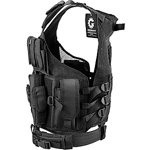 BARSKA mens Loaded Gear BI12018 VX 200 Tactical Vest Right Hand, Black, Large US
