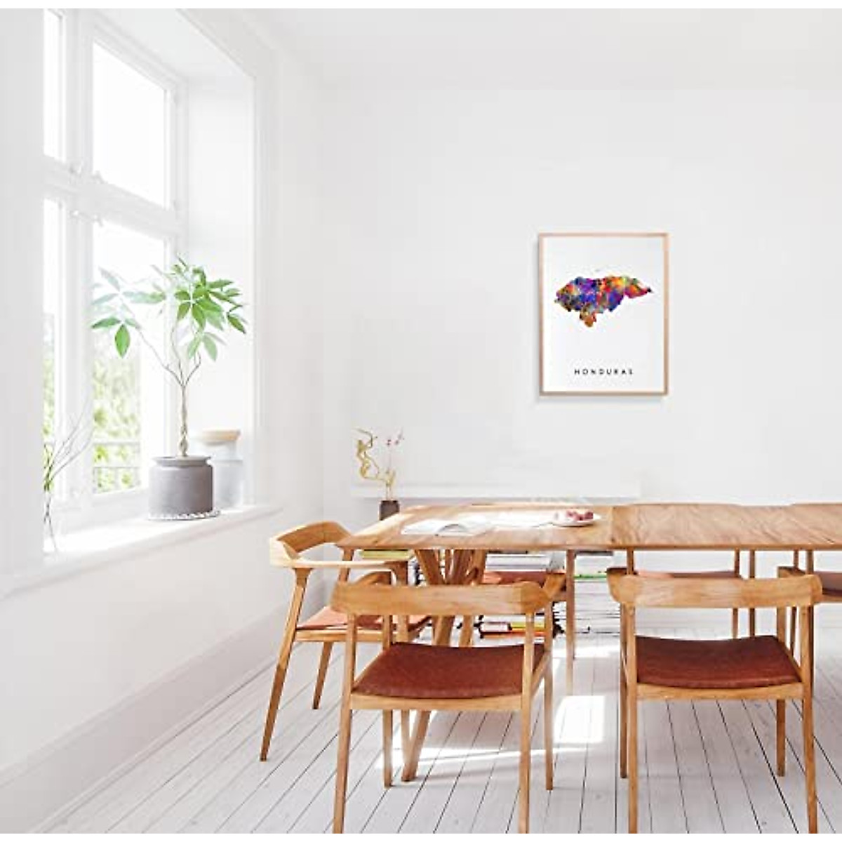 Dignovel Studios 8X10 Unframed Honduras Watercolor Art Print Map Motherland Country Caribbean Sea Central America illustrations Art Print Wall Wedding Poster Housewarming Wall Décor DN746