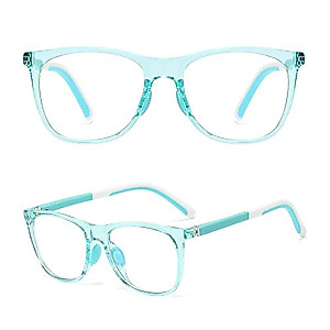 UBUJI Kids Blue Light Blocking Glasses, Computer Gaming TV Glasses for Boys Girls Age 3-12, Blue Light Blocker Glasses Anti Glare & Eyestrain - Green