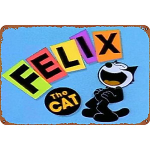 Felix the Cat (TV Series) Poster Bar Club Man Cave Living Room Kitchen Garage Bathroom Home Art Wall Decoration Plaque, 8Inch X 12Inch