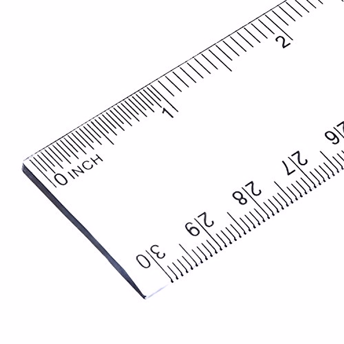 eBoot Plastic Ruler Straight Ruler Plastic Measuring Tool 12 Inches, 2 Pieces (Clear)