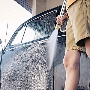 Raddile Power Washer Garden Hose attachment Hydro water Jet nozzle, Extra Long Extendable Garden Sprayer watering Wand, Gutter Cleaner, Pet Window Cleaning Tool (blue)