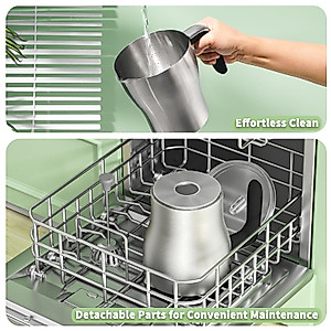 Maestri House Milk Frother, 21OZ Variable Temp and Froth Thickness Milk Frother and Steamer, Smart Touch Control Milk Warmer, Dishwasher Safe, Memory Function for Latte Cappuccino Hot Chocolate