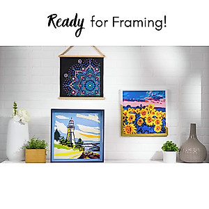 Plaid Traditional Mandala Modern Dot Kit, 14" x 14" Paint by Numbers for Adults and Kids, Easy-to-Follow DIY Crafts, Art Supplies with A Textured Finish, 17862