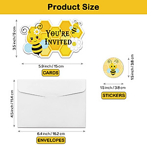 REWIDPARTY Dinosaur Birthday Party Invitations with Envelopes & Stickers（Set of 15） Cute Dinosaur Shaped Fill-in Invitations Dinosaur Theme Party Invites Cards Dino Birthday Party Supplies for Kids