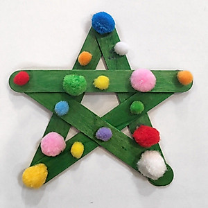 Crafts Supplies Mega Pack - Includes Feathers. Craft Buttons, Pom Poms, Colored Popsicle Sticks, Googly Eyes, and Chenille Stems