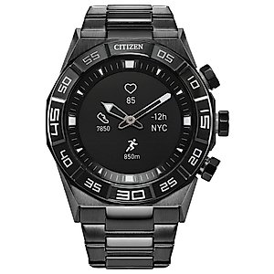 Citizen CZ Smart Gen 1 Hybrid smartwatch 44mm, Continuous Heart Rate Tracking, Fitness Activity, Golf App, Displays Notifications and Messages, Bluetooth Connection, 15 Day Battery Life
