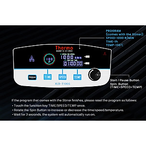 Magnetic Stirrer Hot Plate 6L Stirring Capacity, 6.5' LCD Hot Plate Stirrer w/ 2000rpm, Max 572℉/300℃ Hot Plate with Magnetic Stirrer, Stirrer Bars and Retriever Included