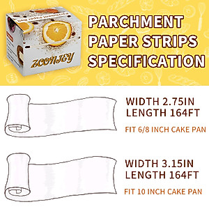 Non-stick Cake Pan Side Liner Set - Parchment Paper Strips for Cake Pan Circles, Bakeware Sheet Tray, Springform Pan