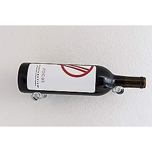 VintageView Vino Pins – Acrylic Wall Mounted Wine Bottle Rack for Wood Surfaces - Stylish Modern Wine Storage with Label Forward (Clear, 1 Bottle)