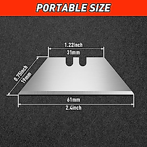 DIYSELF 10 Pack Utility Knife Blades, Box Cutter Blades, Utility Blades, Sk5 Steel Blades for Box Cutter, Sturdy Knife Blades for Razor Blades Utility Knife, Sturdy Knife Blades, Utility Razor Blades