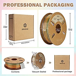 ERYONE Metal Luster Silk Rainbow Filament PLA 1.75mm for 3D Printer +/- 0.03 mm, 1kg (2.2LBS)/Spool