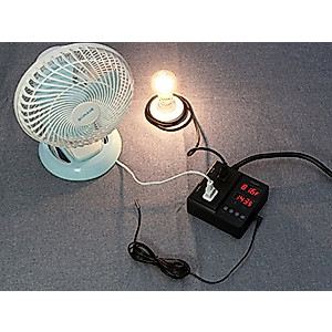 bayite Temperature Controller 1650W 15A BTC211 Dual Digital Outlet Thermostat Plug, Pre-Wired, 2 Stage Heating and Cooling Mode, 110V - 240V, Fermentation BBQ Reptile Aquarium