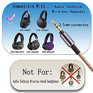 FAAEAL WH-1000XM4 Balanced Cable,Replacement for Sony WH-1000XM5 XM3 XB910N,Audio Technica ATH-M50xBT S700BT Headsets,Works on M11+,M15,M17 Digital Music Players 4.9ft(2.5mm Plug)