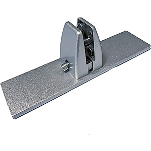 Sneeze Guard Clamp Bracket, T-Shaped Desk Partition Clamp with Freestanding Base for Clear Acrylic Shield Heavy Duty Auminum Guard Clamp, Desktop Countertop Reception 2PC