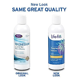 LIFE-FLO Magnesium Lotion w/Concentrated Magnesium Chloride | Calms & Rejuvenates Muscles & Mind | Vanilla Scent (8 oz, 2 pk)