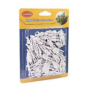 Evemodel P4310B 60pcs O Scale 1:43 Unpainted Model Standing Figures White People