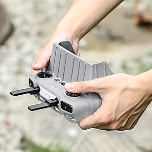 Shaluoman Silicone Protective Cover Case for DJI RC 2 Remote Controller (for DJI AIR 3 Mini 4 Pro Drone Accessories) with Sunhood Sunshade, Scratch-Resistant Controller Skin Shell Sleeve(Gray)