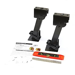 Red Hound Auto 2 Telescoping Folding Trailer Stabilizer Jacks Swing Down 1000 Lbs Support Capacity Each for RV Trailer Camper Includes Handle and Mounting Screws