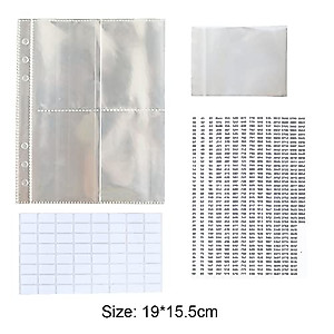 Diamond Painting Storage Containers Beads Storage Book A5 Binder with Pockets, Self Sealing Plastic Bags Number Stickers DIY Diamond Painting Accessories Tools