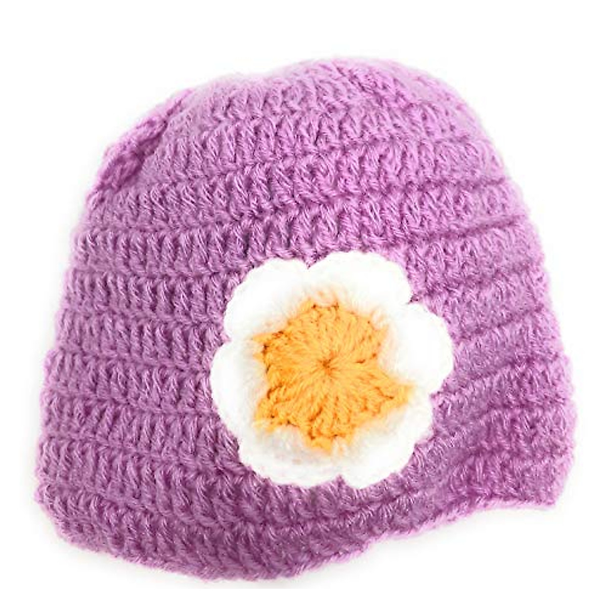 Hand Made 3 Piece Knitted Purple Baby Toddler Girl Button up Warm Crochet Set- Newborn Toddler Wool Sweater Set Includes Booties & hat 0-6 Months