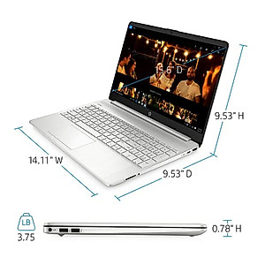 2022 HP Pavilion Premium Laptop , 15.6'' FHD Display, AMD Athlon N3050, 16GB RAM, 1TB SSD, Webcam, Thin & Portable, Office 365 1-Year, Long Battery Life, Windows 11, Natural Silver, ROKC HDMI Cable