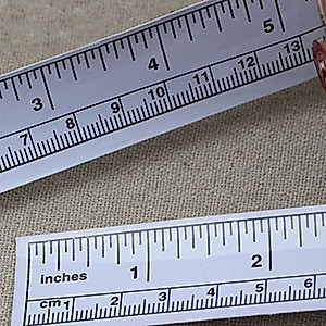 Self-Adhesive Measuring Tape, Double Scale Stick on Workbench Ruler, Sticky Tape Measure for Work Bench, Saw Table, Drafting Table, 36"