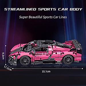 Sowide Super car Building Blocks and Construction Toy, Construction Toy Building Set for Kids Adults, Collectible Model Car Kits, 1:14 Scale Super Car Model Building Sets(1317 Pieces)