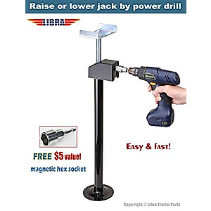 LIBRA Set of 2 Heavy Duty Quick-Lift RV Slide Out Stabilizer Jacks 5000lbs Adjust 16"-28" …