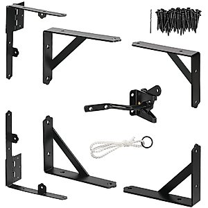 GoldOrcle Corner Brace Bracket Anti Sag Gate Frame Hardware Kit for Wooden Fence with Latch